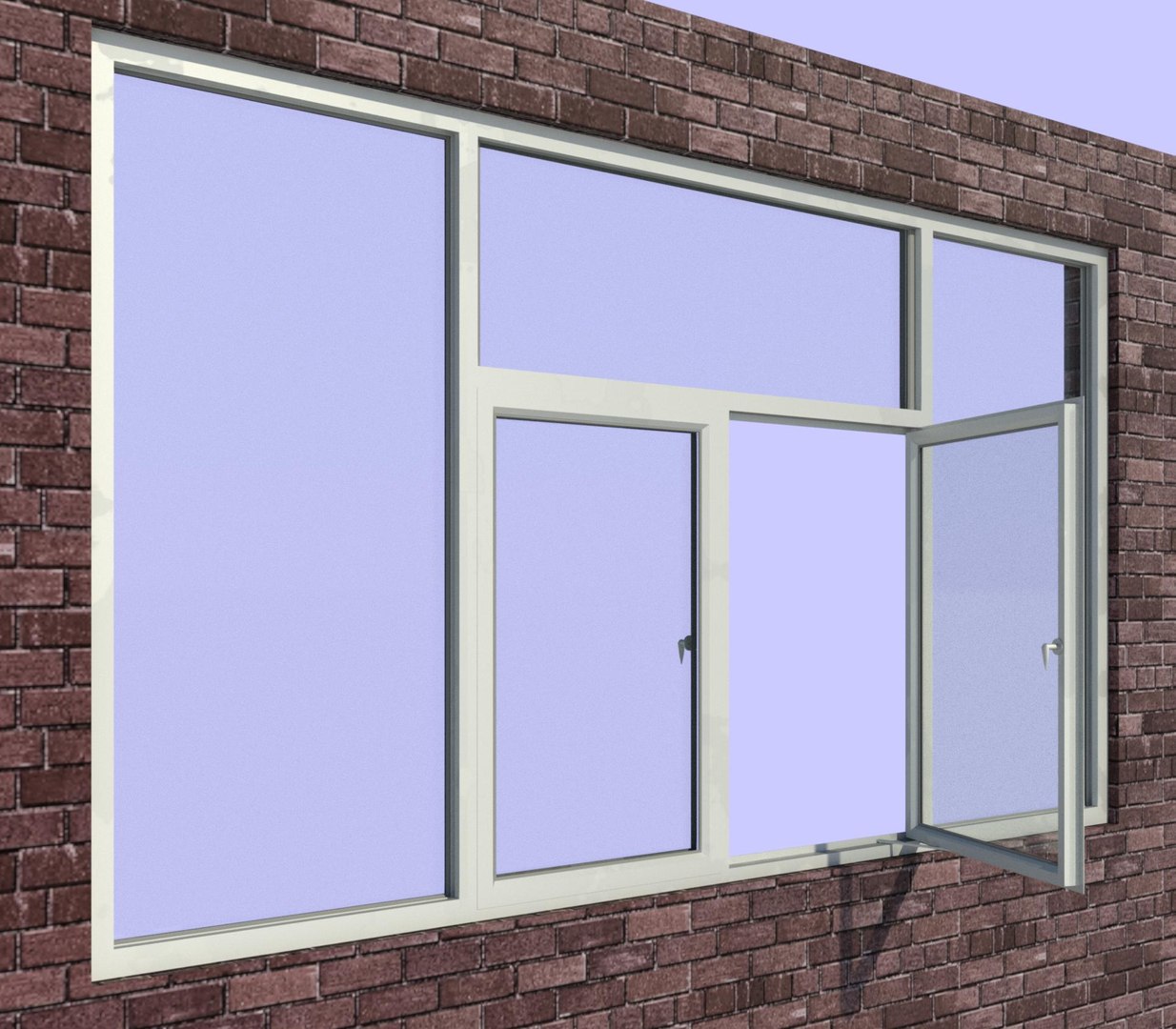 3D Aluminium Window Model - TurboSquid 1997375