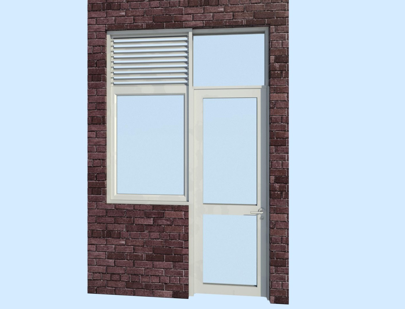 3D Aluminium Window Model - TurboSquid 1997375