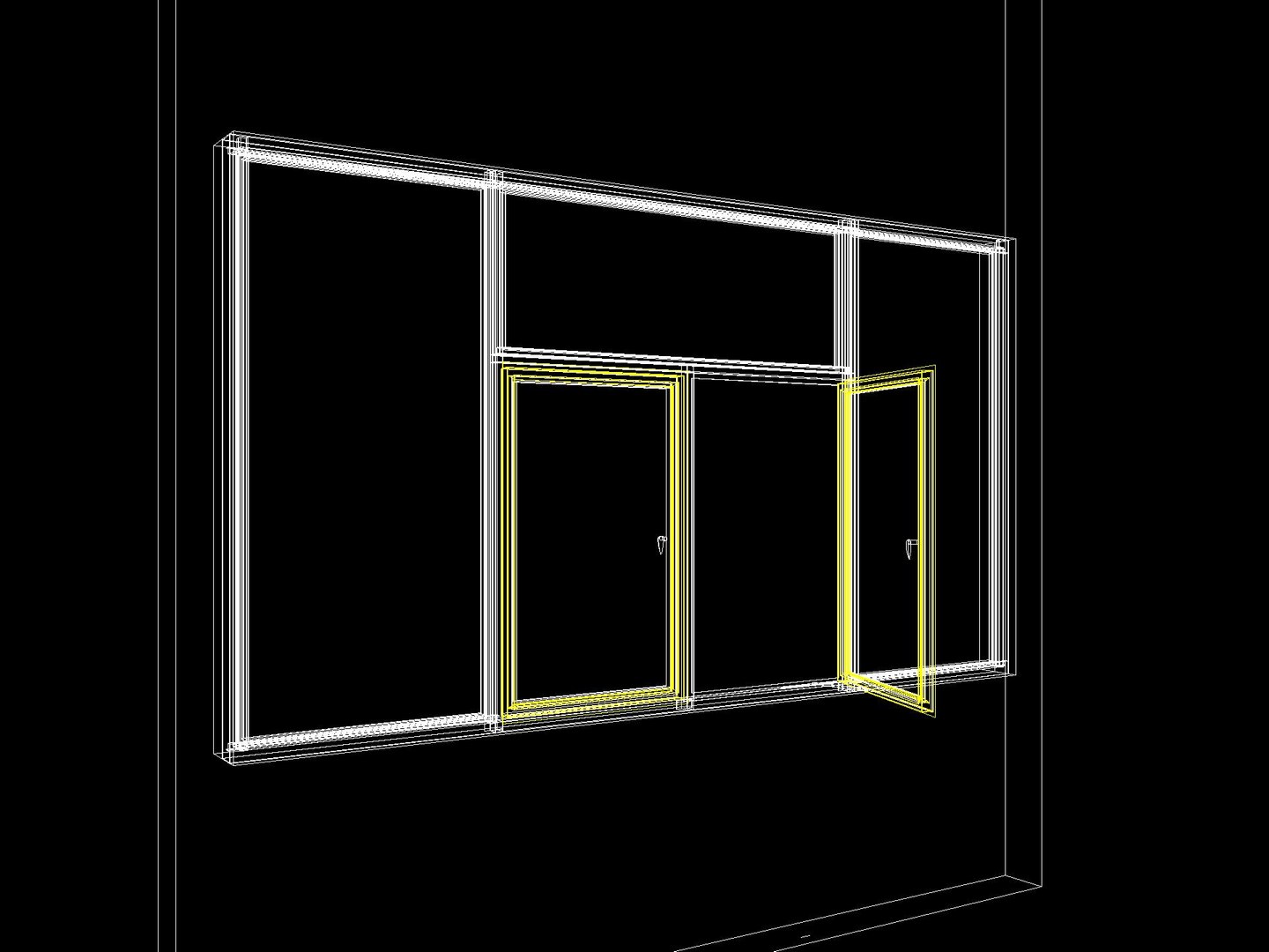 3D Aluminium Window Model - TurboSquid 1997375