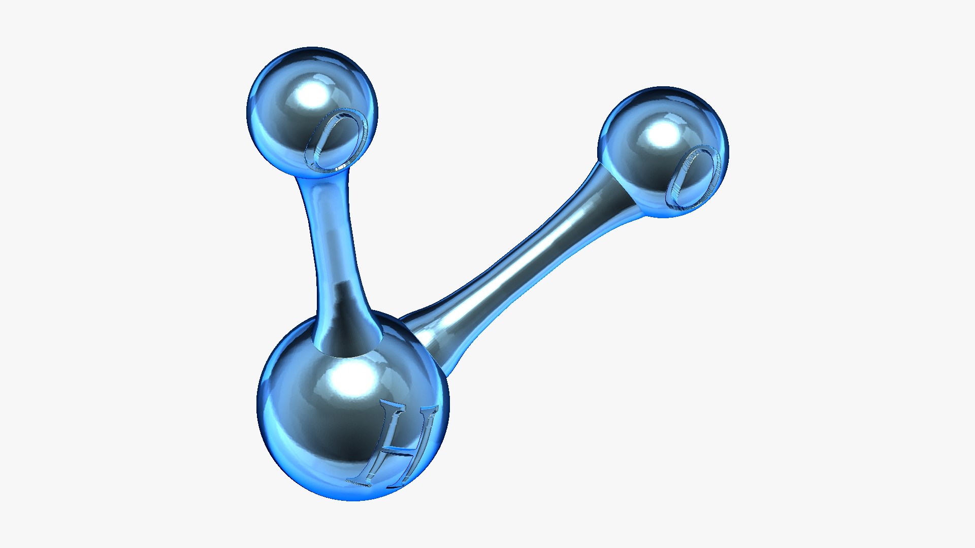 H2O Molecule 3D Model - High Precision Model - TurboSquid 2296734