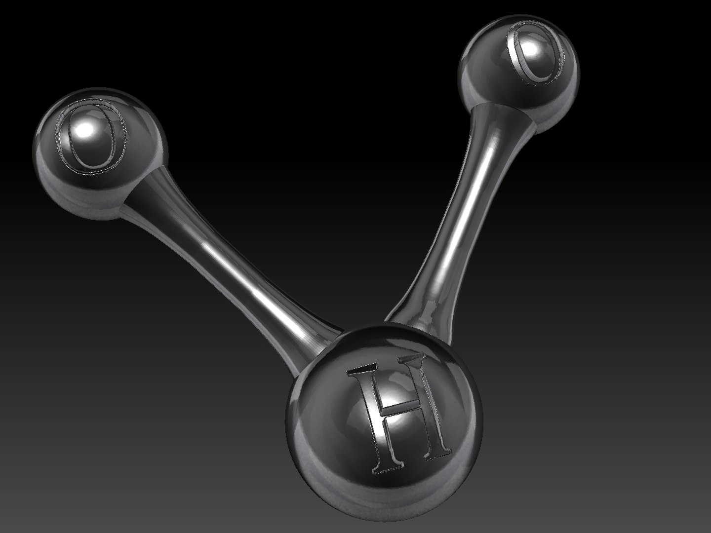 H2O Molecule 3D Model - High Precision Model - TurboSquid 2296734