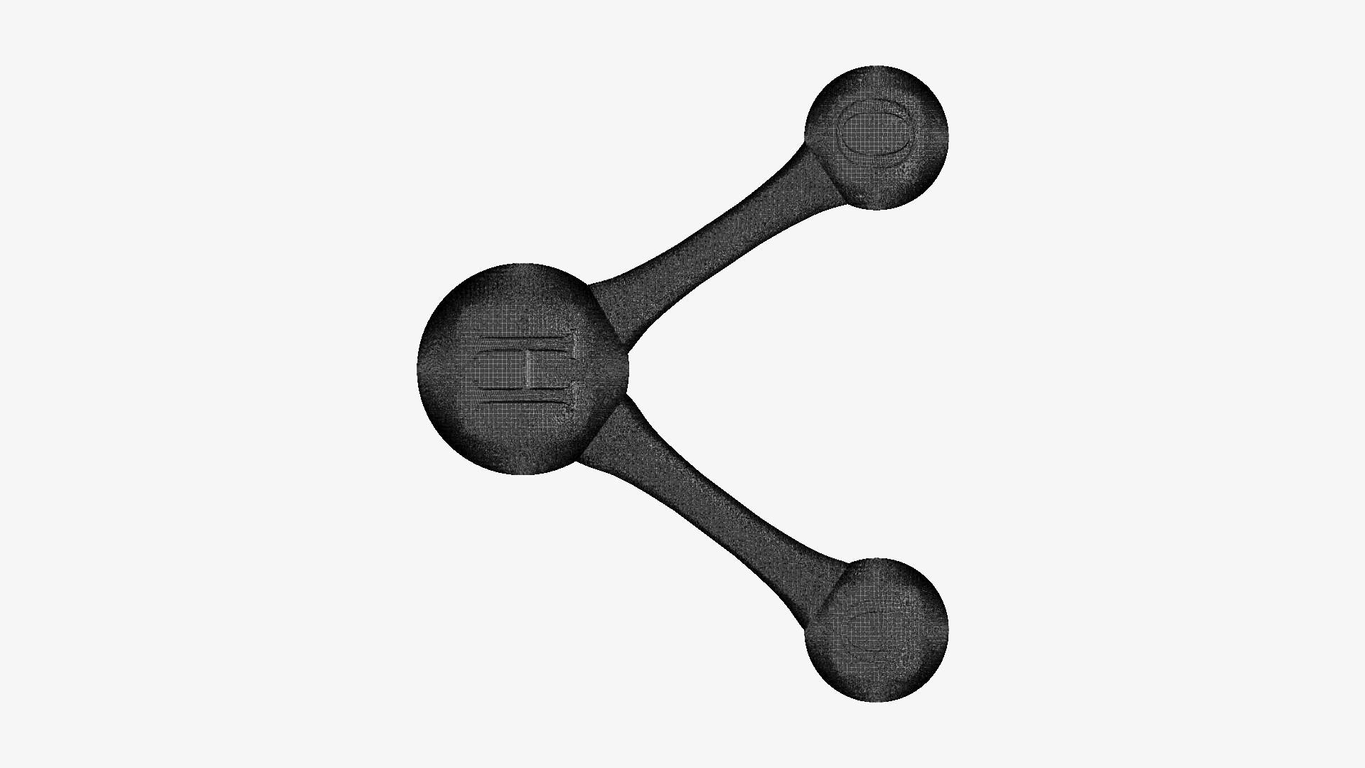 H2O Molecule 3D Model - High Precision Model - TurboSquid 2296734