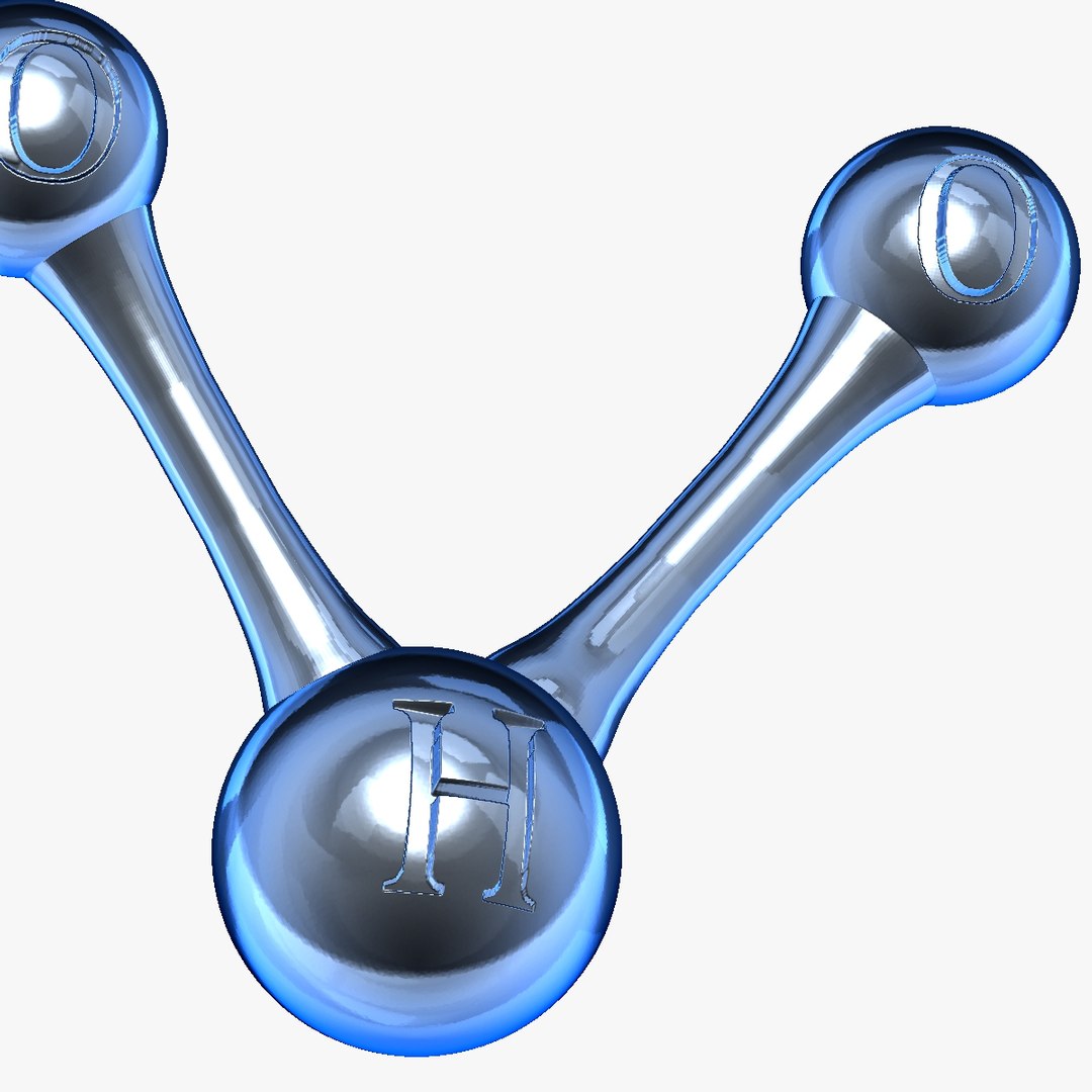 H2O Molecule 3D Model - High Precision Model - TurboSquid 2296734