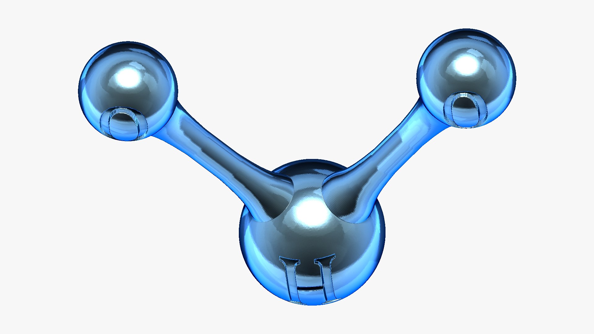 H2O Molecule 3D Model - High Precision Model - TurboSquid 2296734