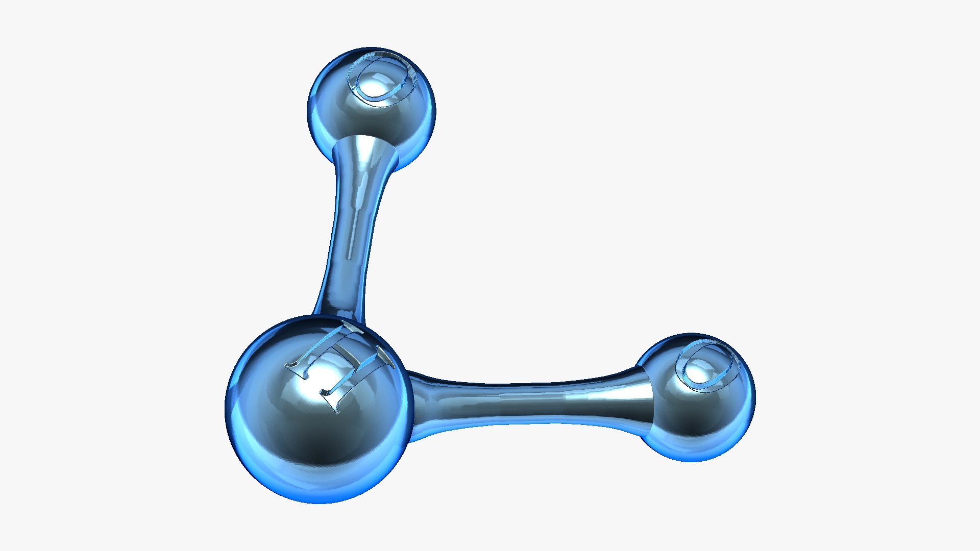 H2O Molecule 3D Model - High Precision Model - TurboSquid 2296734