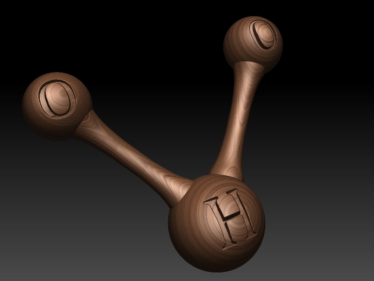 H2O Molecule 3D Model - High Precision Model - TurboSquid 2296734