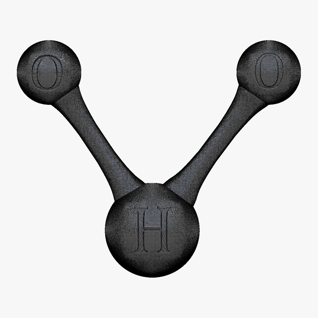 H2O Molecule 3D Model - High Precision Model - TurboSquid 2296734