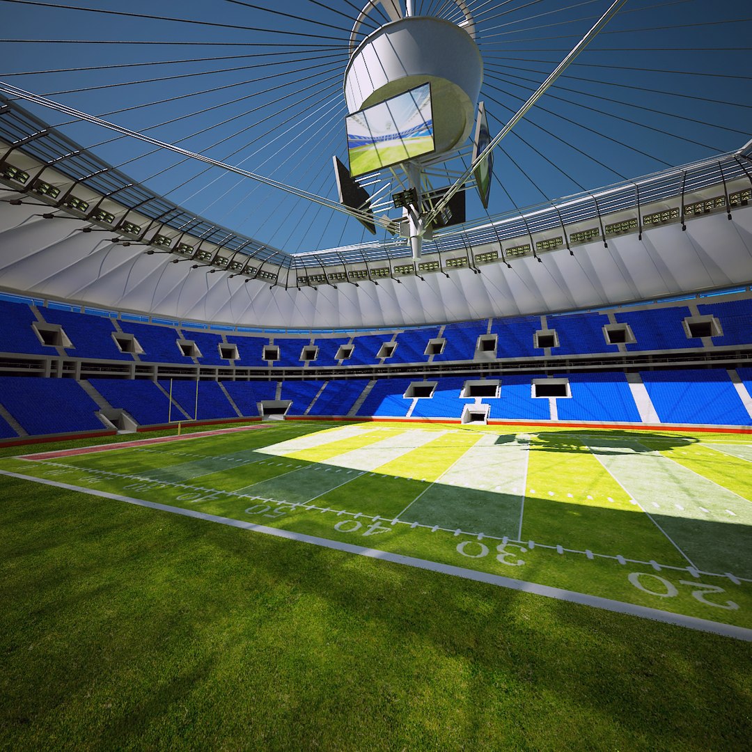 American Football Stadium 3d Model