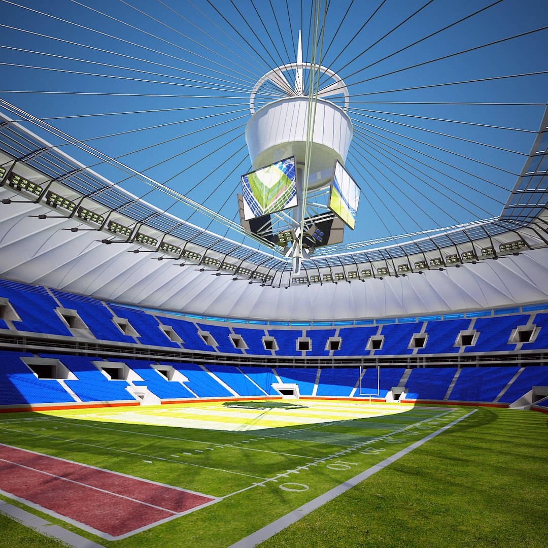 American Football Stadium 3d Model