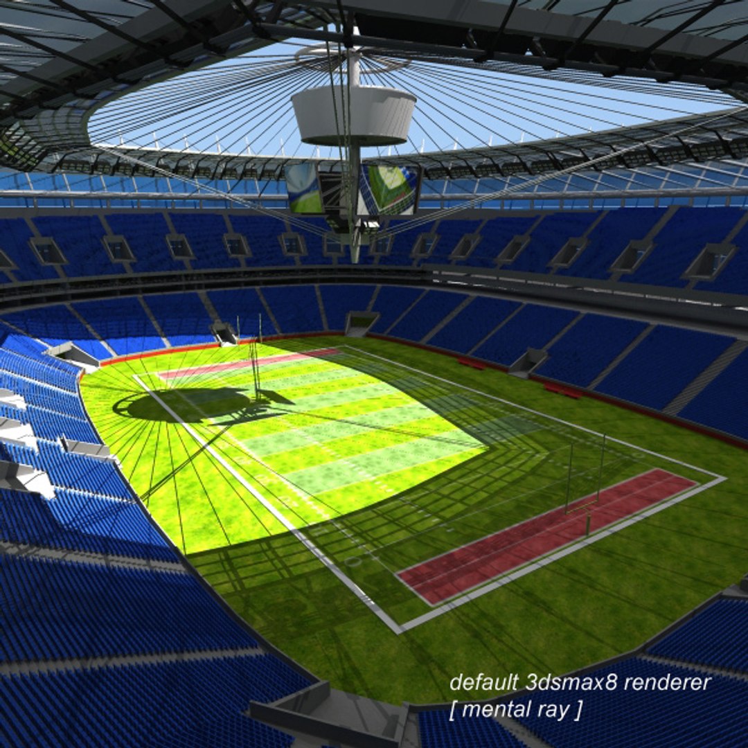 American Football Stadium 3d Model