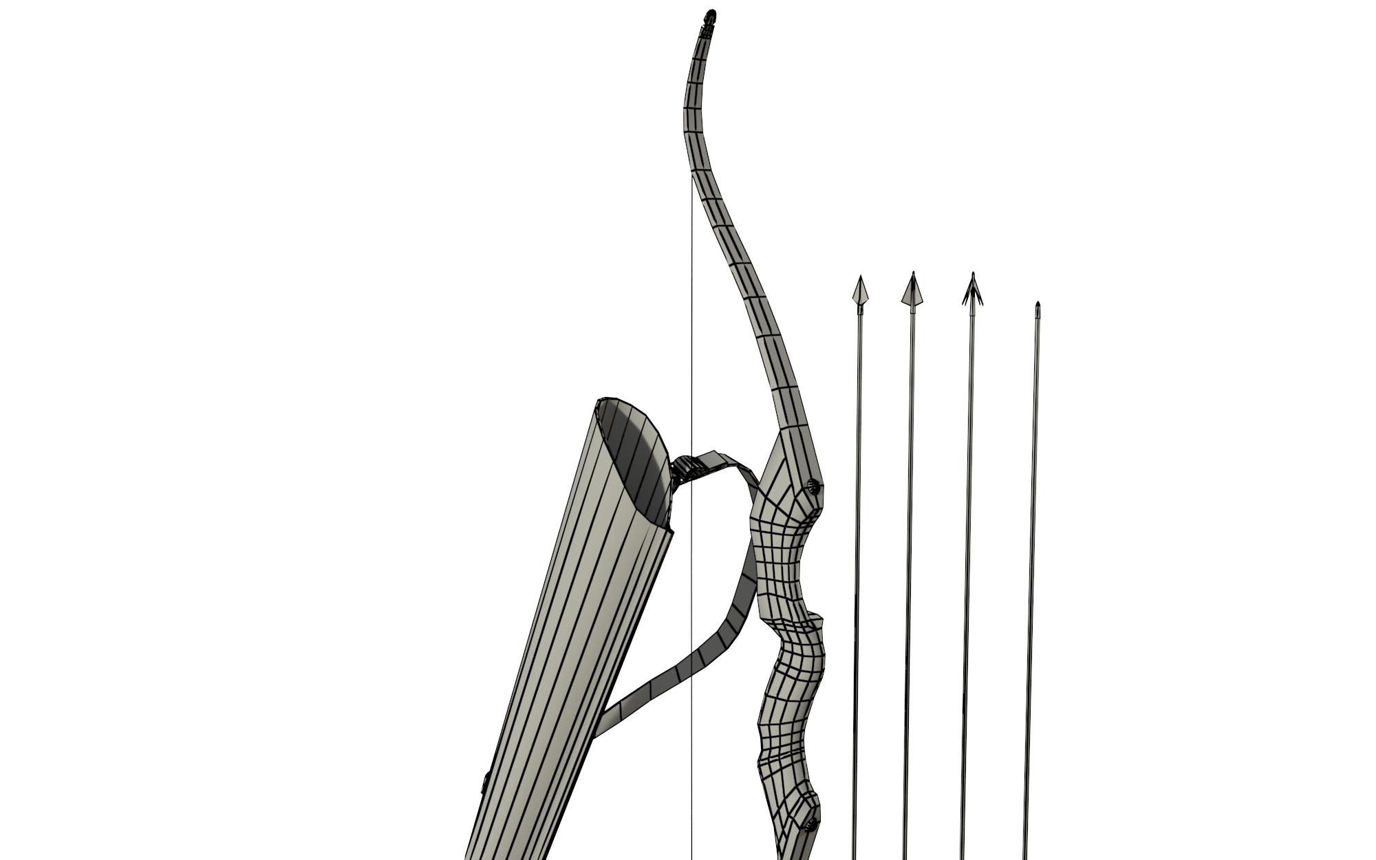 3D model bow quiver arrows - TurboSquid 1285491