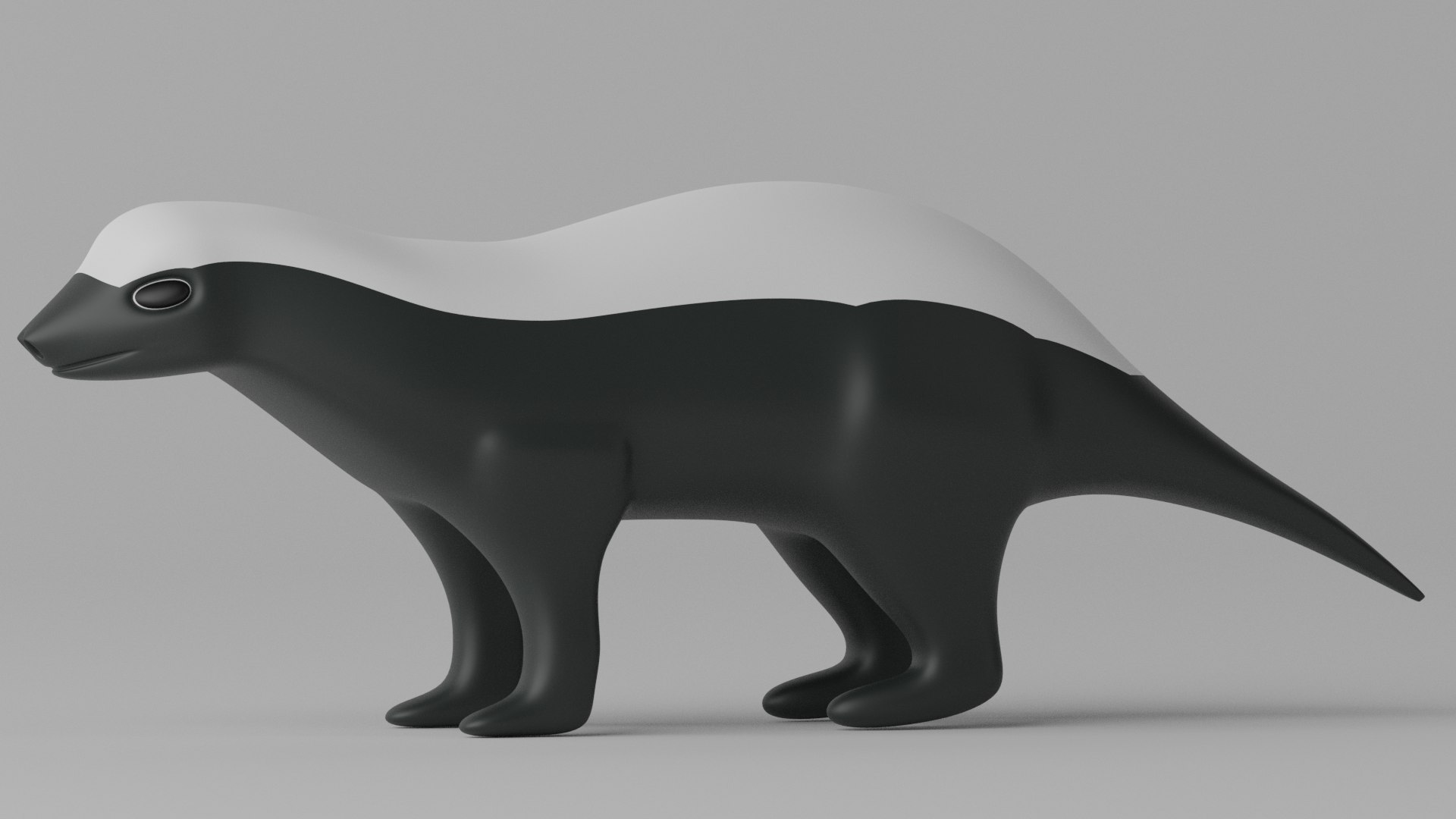 Cartoon Cute Honey Badger Model - TurboSquid 2175301