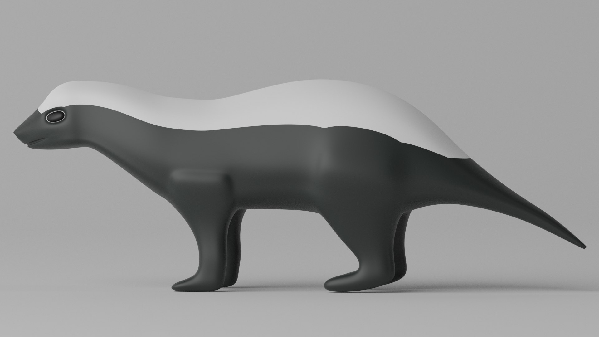 Cartoon Cute Honey Badger Model - TurboSquid 2175301