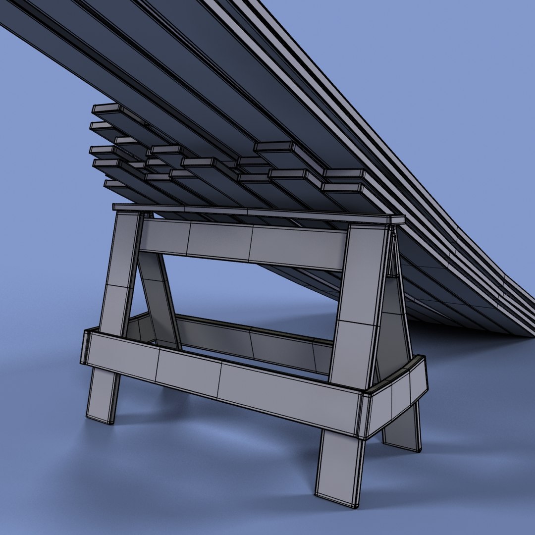 3d Model Boards Pile