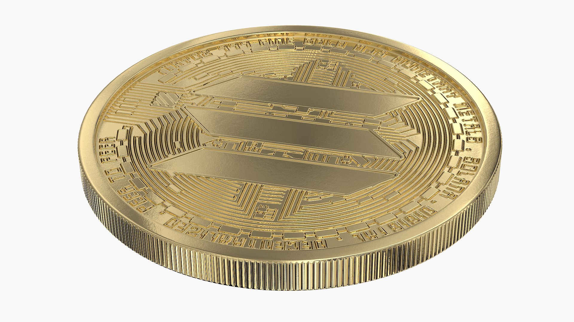 Solana Gold Coin 3D - TurboSquid 2276128