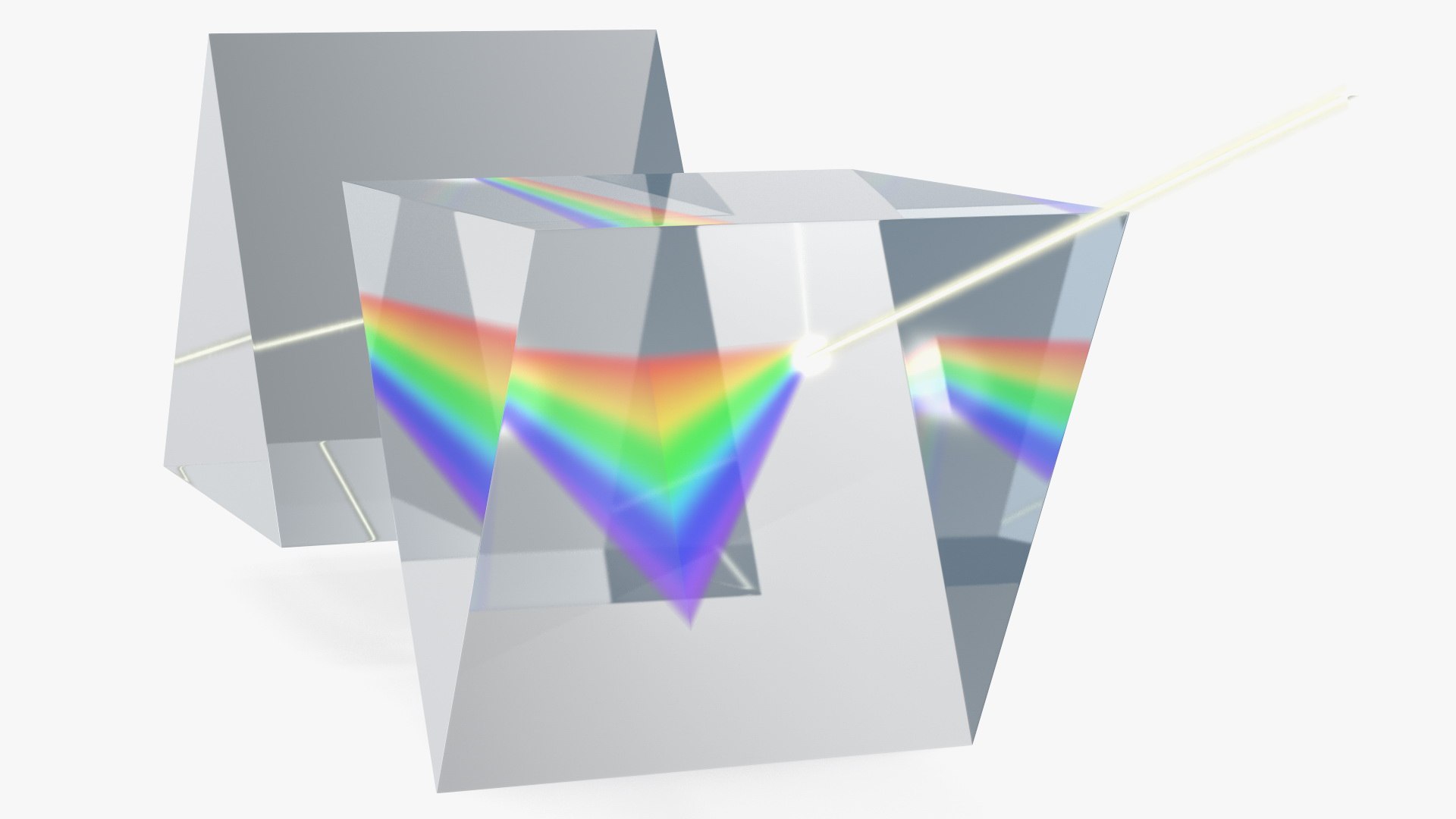 Inverted Prisms Light Spectrum Recombination 3D model - TurboSquid 1737059