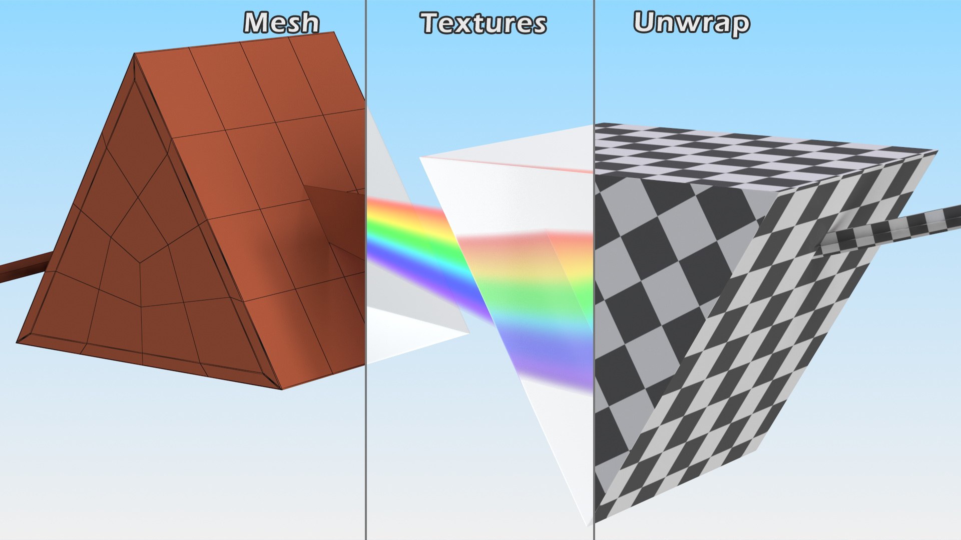 Inverted Prisms Light Spectrum Recombination 3D model - TurboSquid 1737059