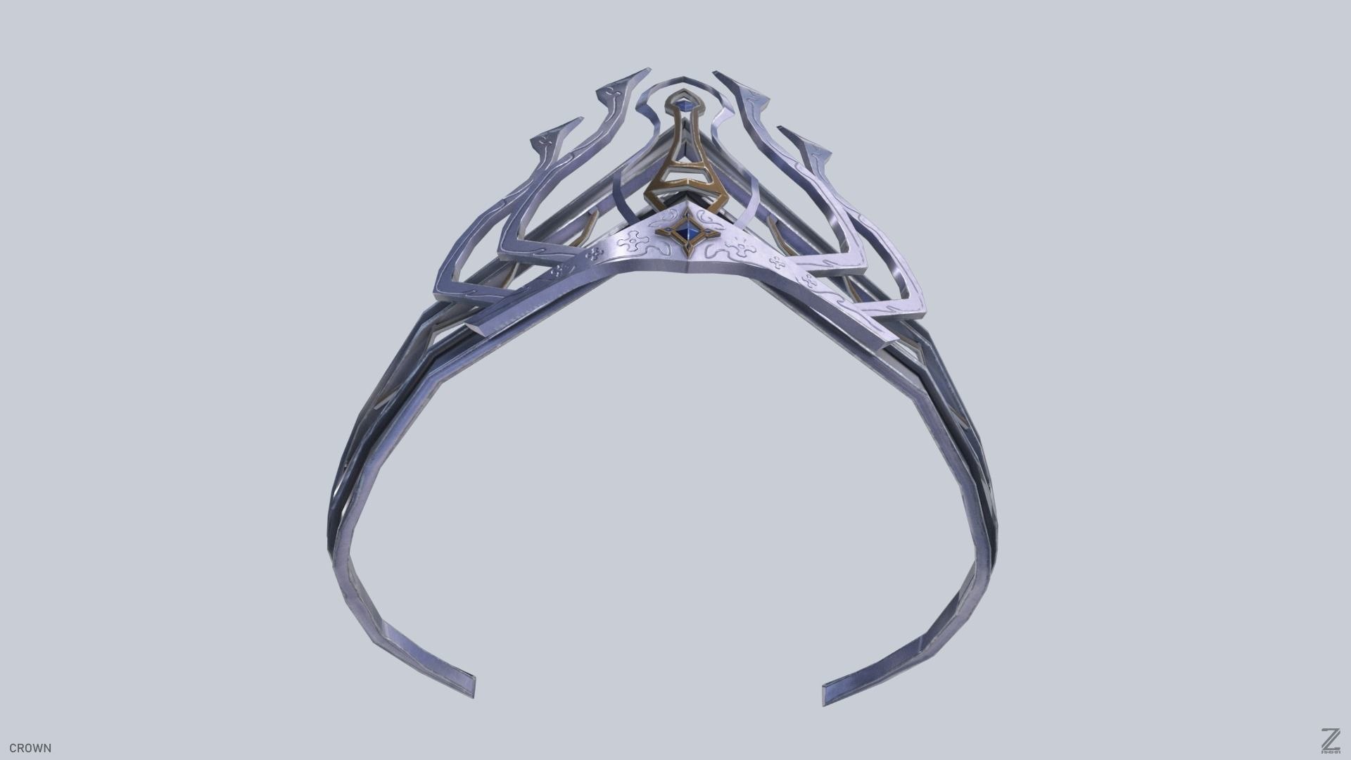 3D Blue Diamond Crown - TurboSquid 2383225