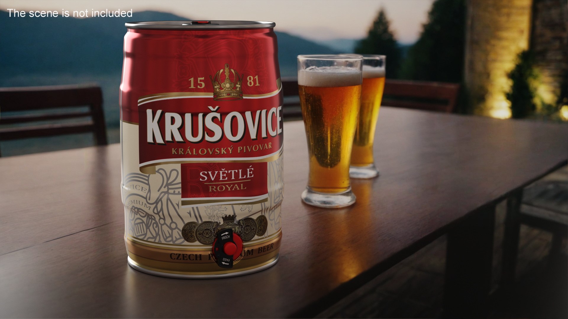 Krusovice Beer 5 Liter Barrel 3D - TurboSquid 2277613