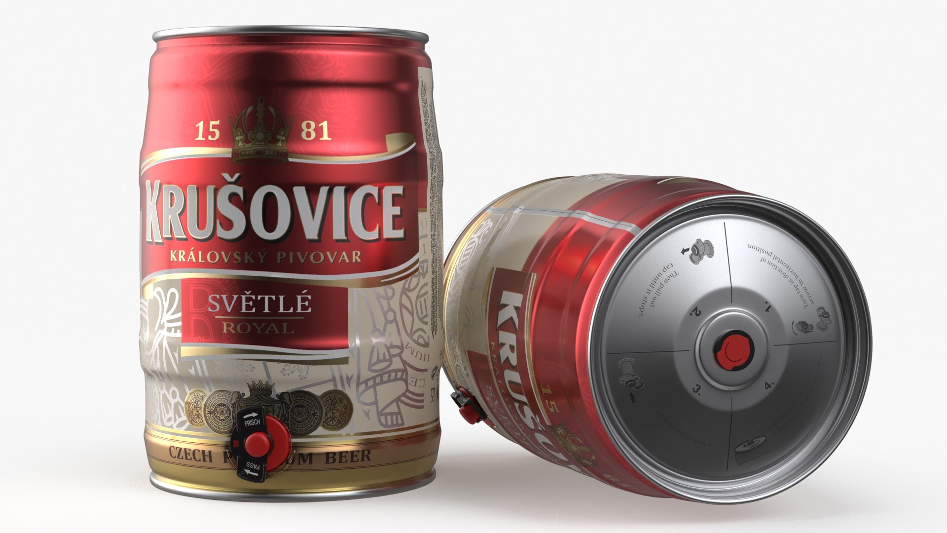 Krusovice Beer 5 Liter Barrel 3D - TurboSquid 2277613