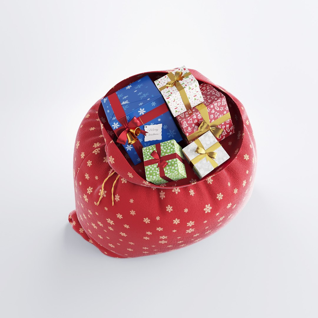 3d Model Santa S Bag Gifts