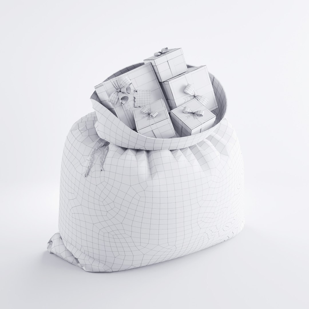 3d Model Santa S Bag Gifts
