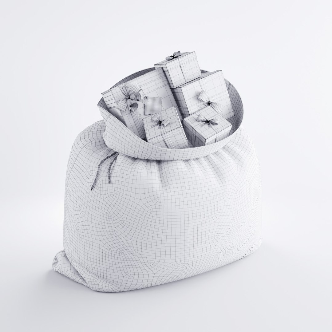 3d Model Santa S Bag Gifts