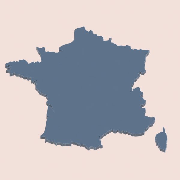Modello 3D Mappa della Francia - TurboSquid 926820