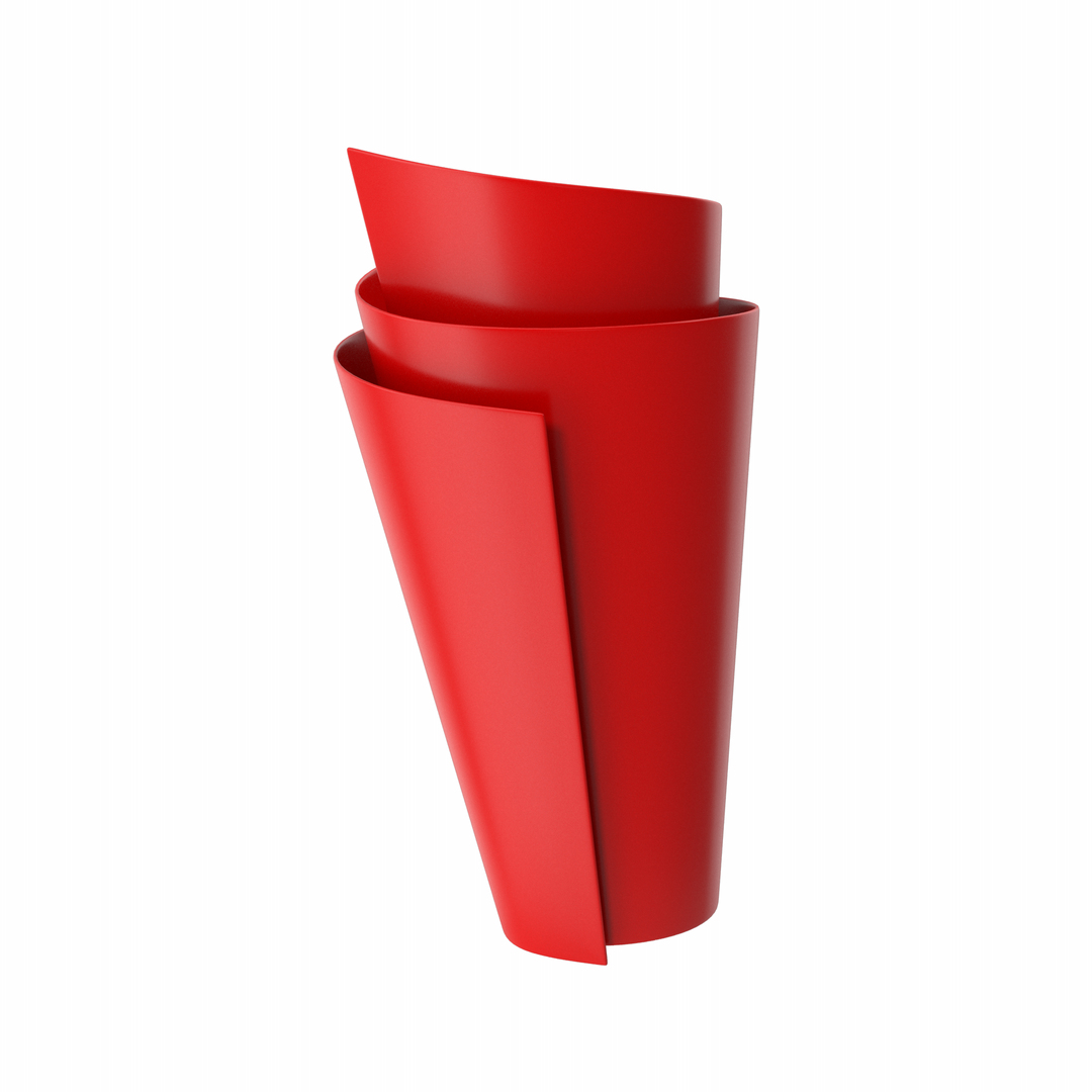 Red Scroll Ribbon 3D Model - TurboSquid 2047707