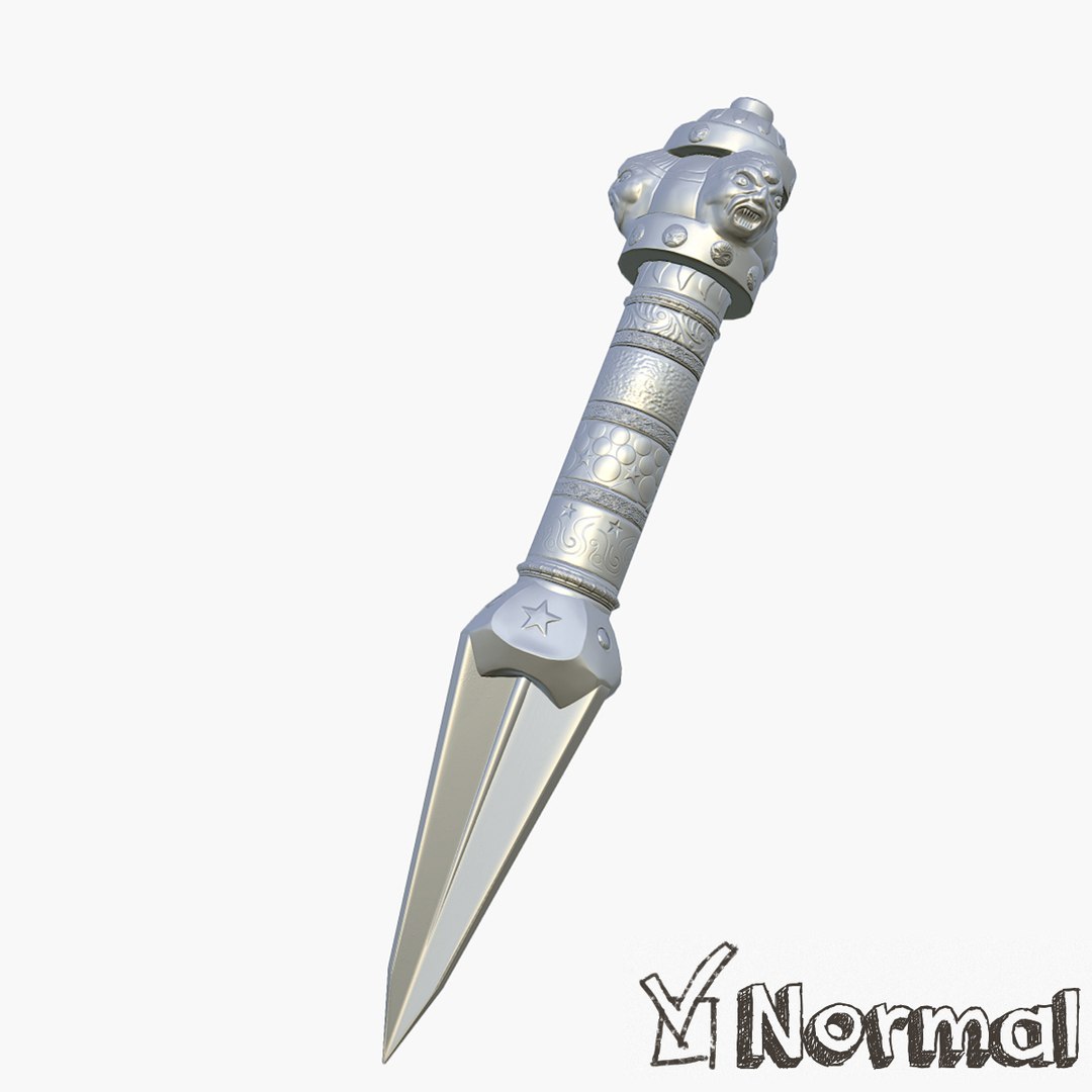 3d model of ritual dagger