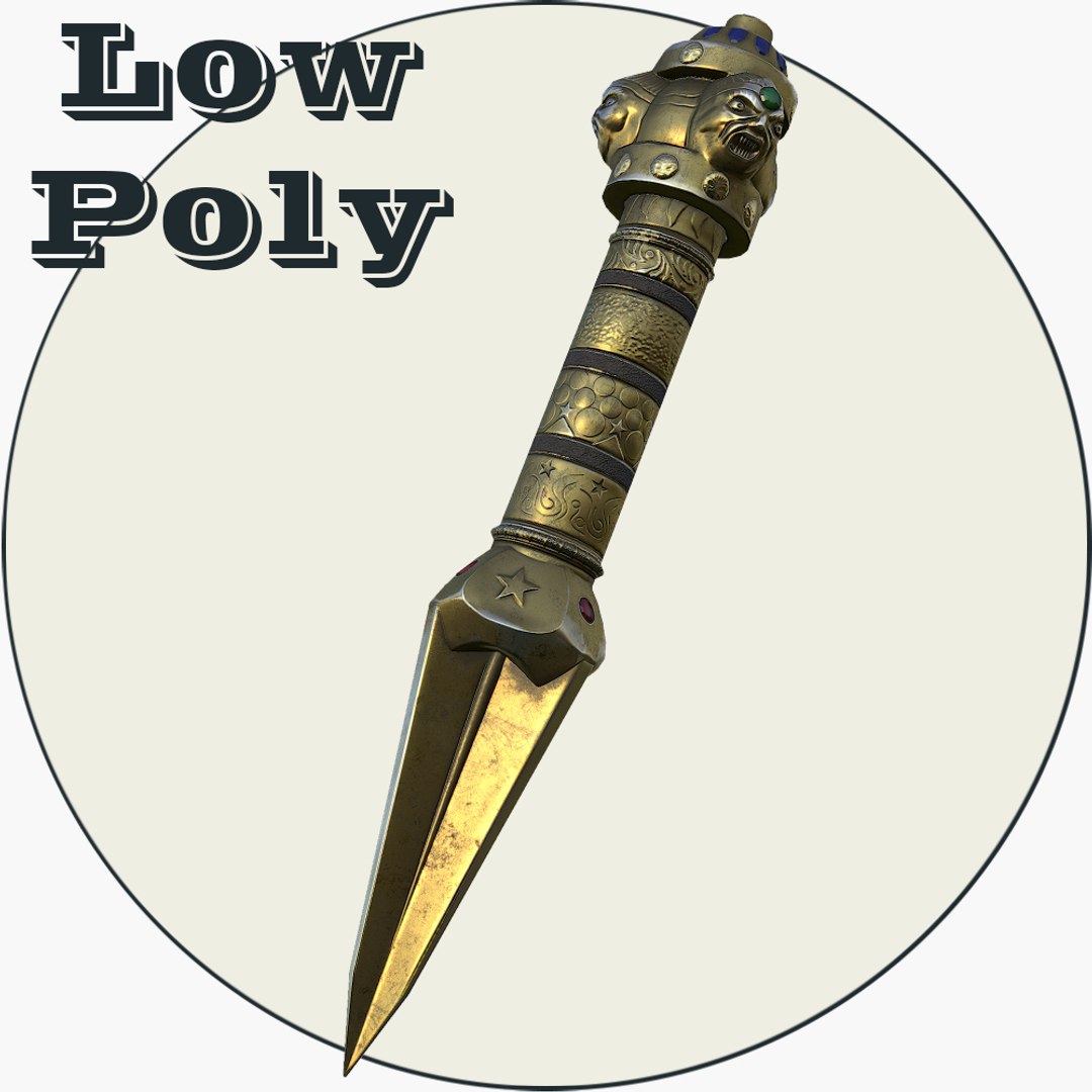 3d model of ritual dagger