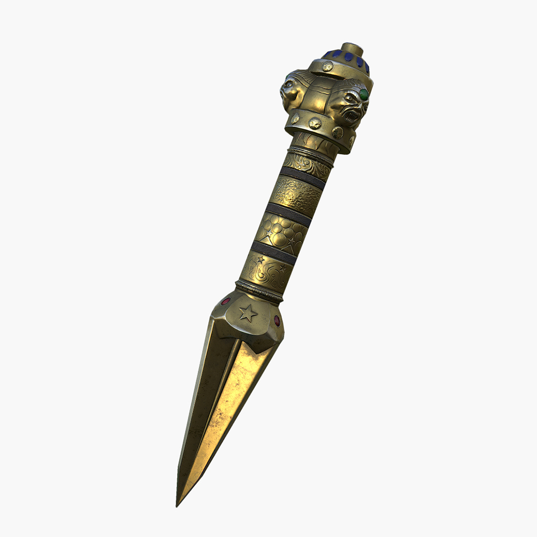 3d model of ritual dagger