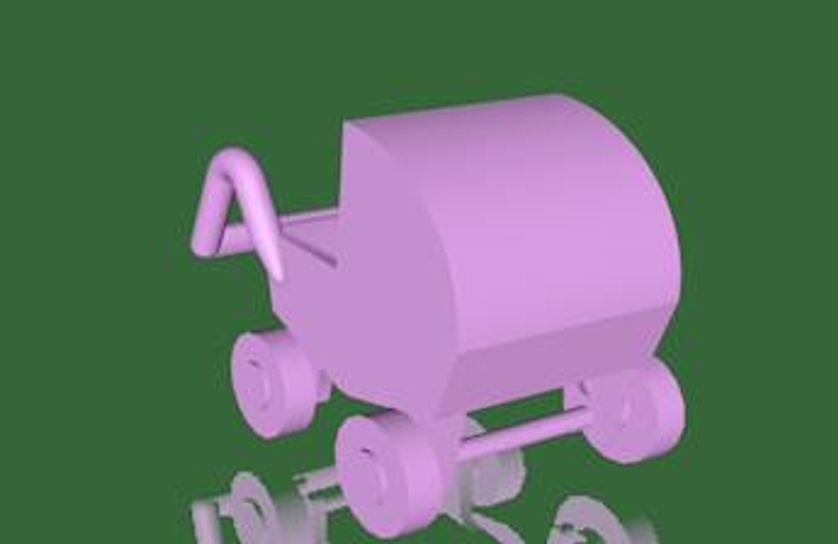 3d Model Lego Pram Pushchair
