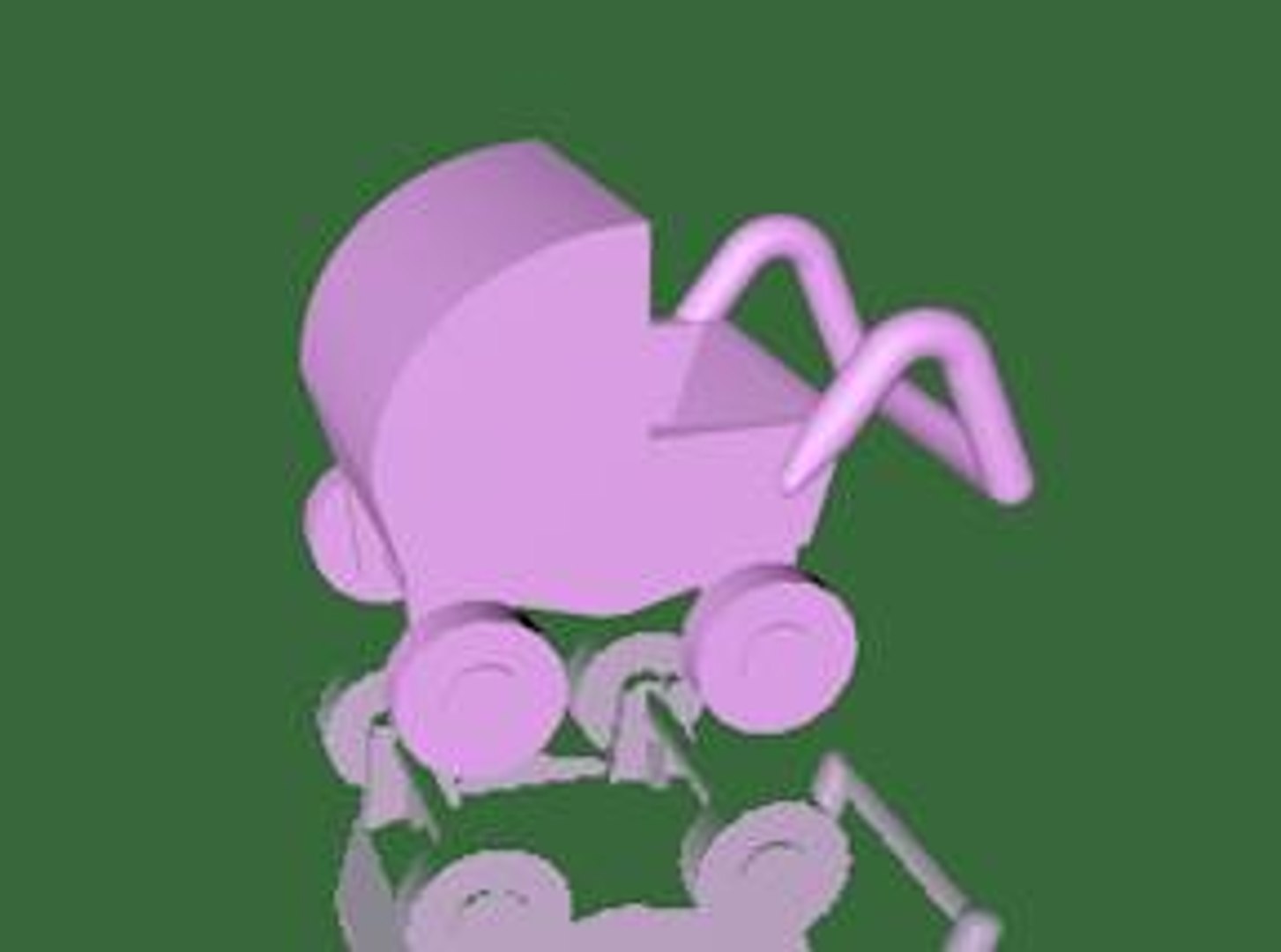 3d Model Lego Pram Pushchair