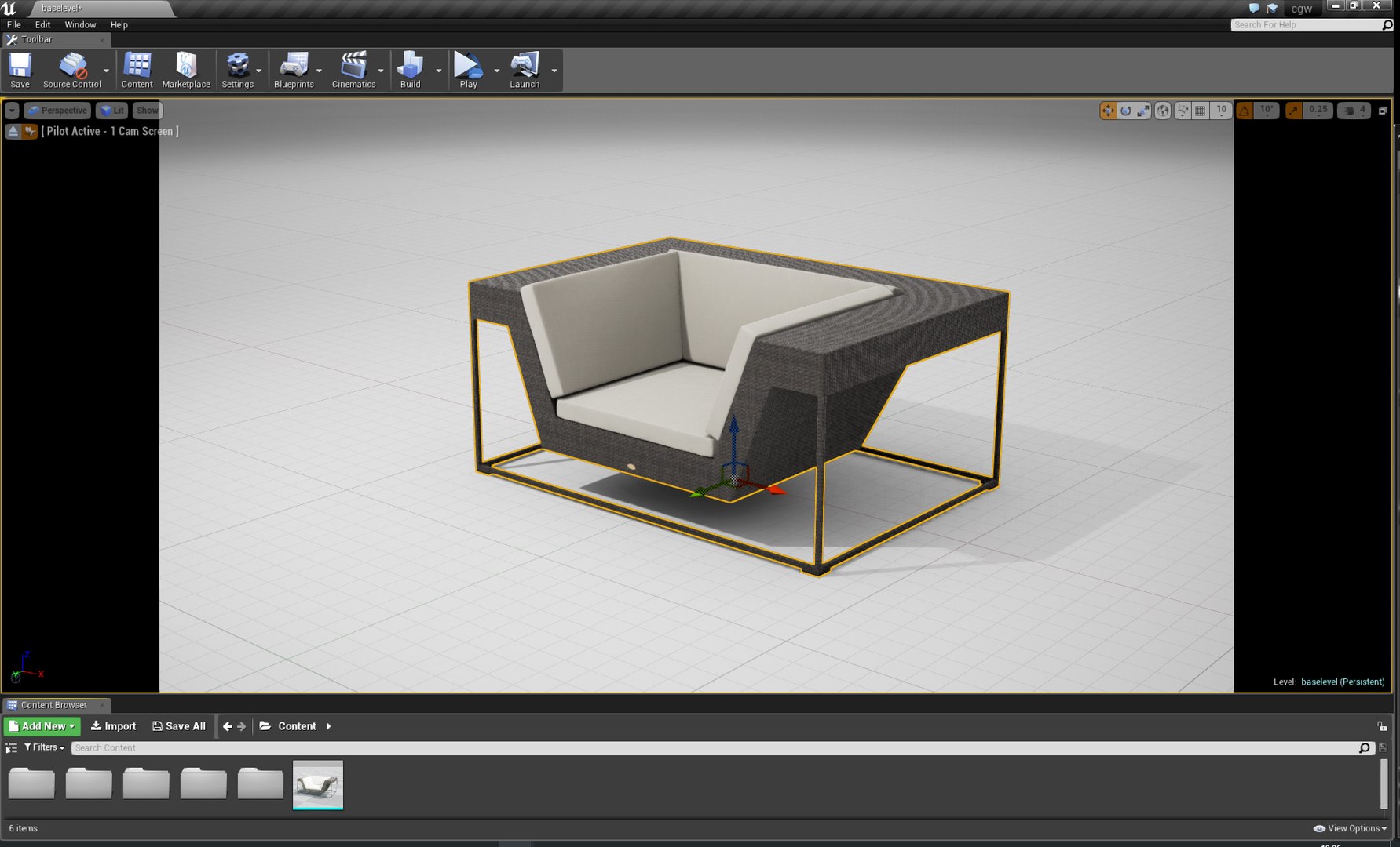 dedon zofa chair ue4 3d x