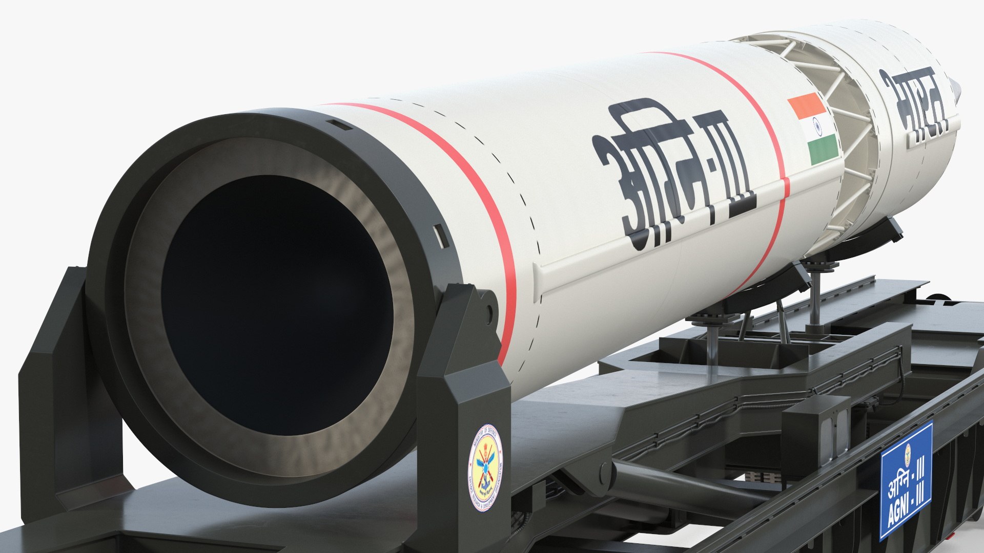 3D Agni III Indian Ballistic Missile with Trailer - TurboSquid 2044822