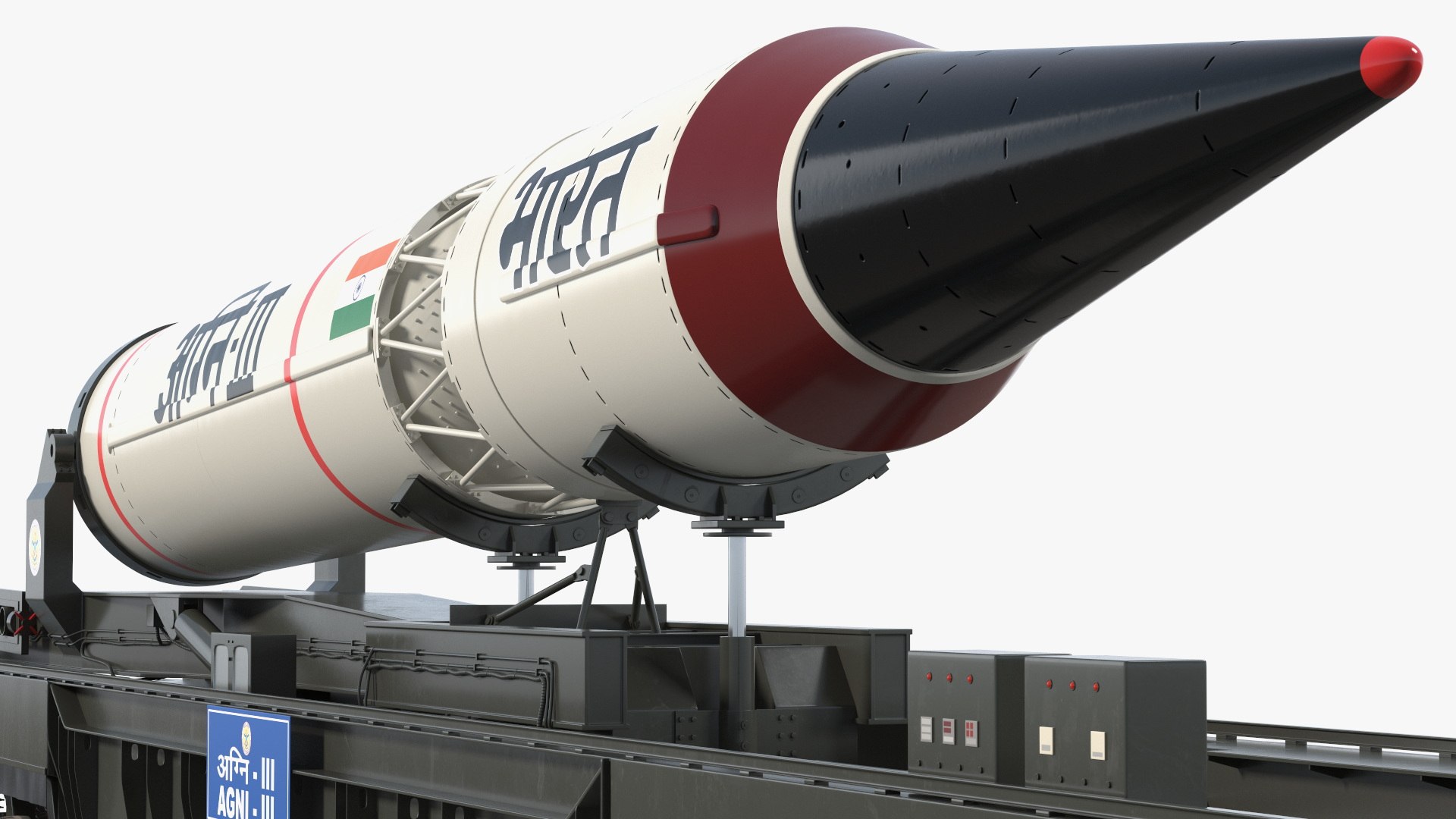 3D Agni III Indian Ballistic Missile with Trailer - TurboSquid 2044822