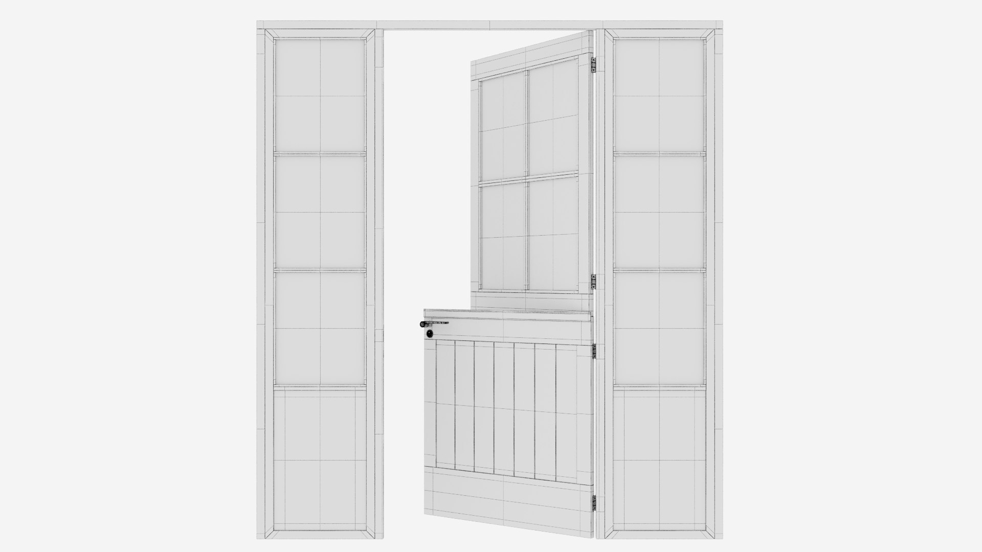 3D Aluminium Door 163 Model - TurboSquid 2034062