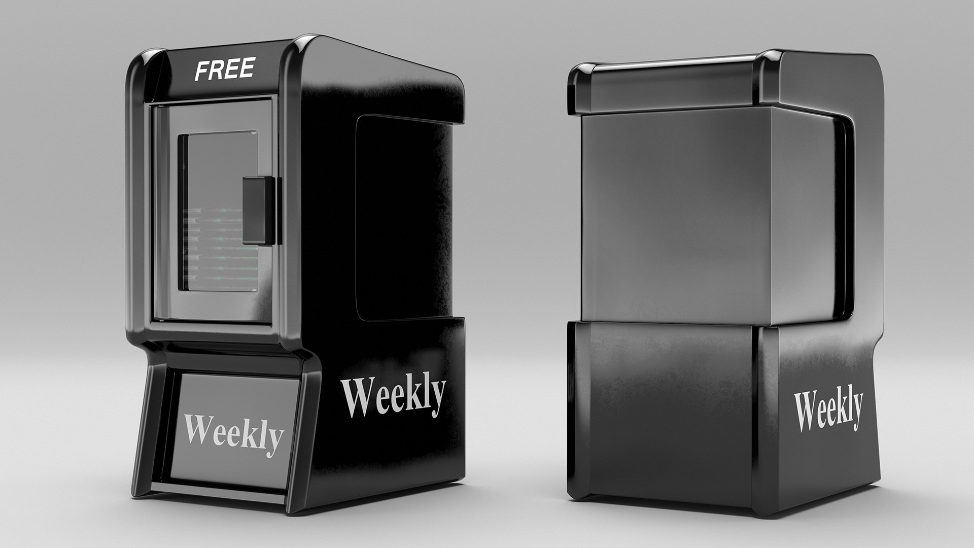 3D Free Weekly Newspaper Stand Model - TurboSquid 2237030