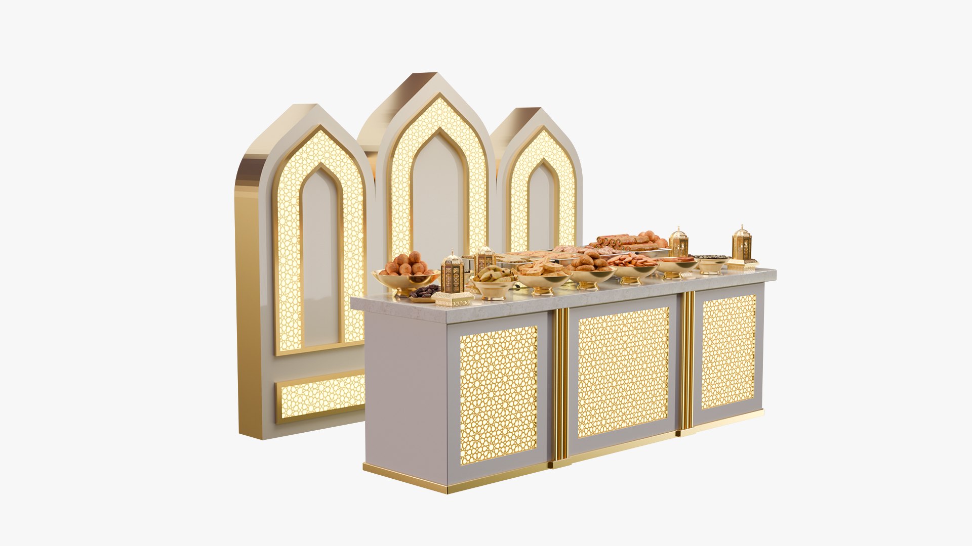 Arabisches Ramadan-Buffet-Setup (3D-Modell) 3D-Modell - TurboSquid 2512949