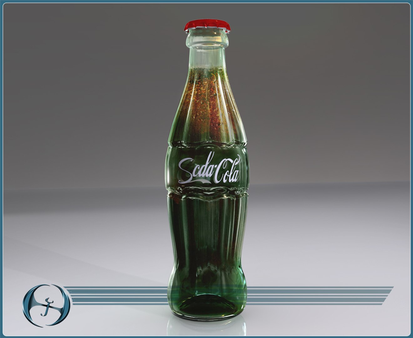 3d Iconic Glass Cola Bottle Model
