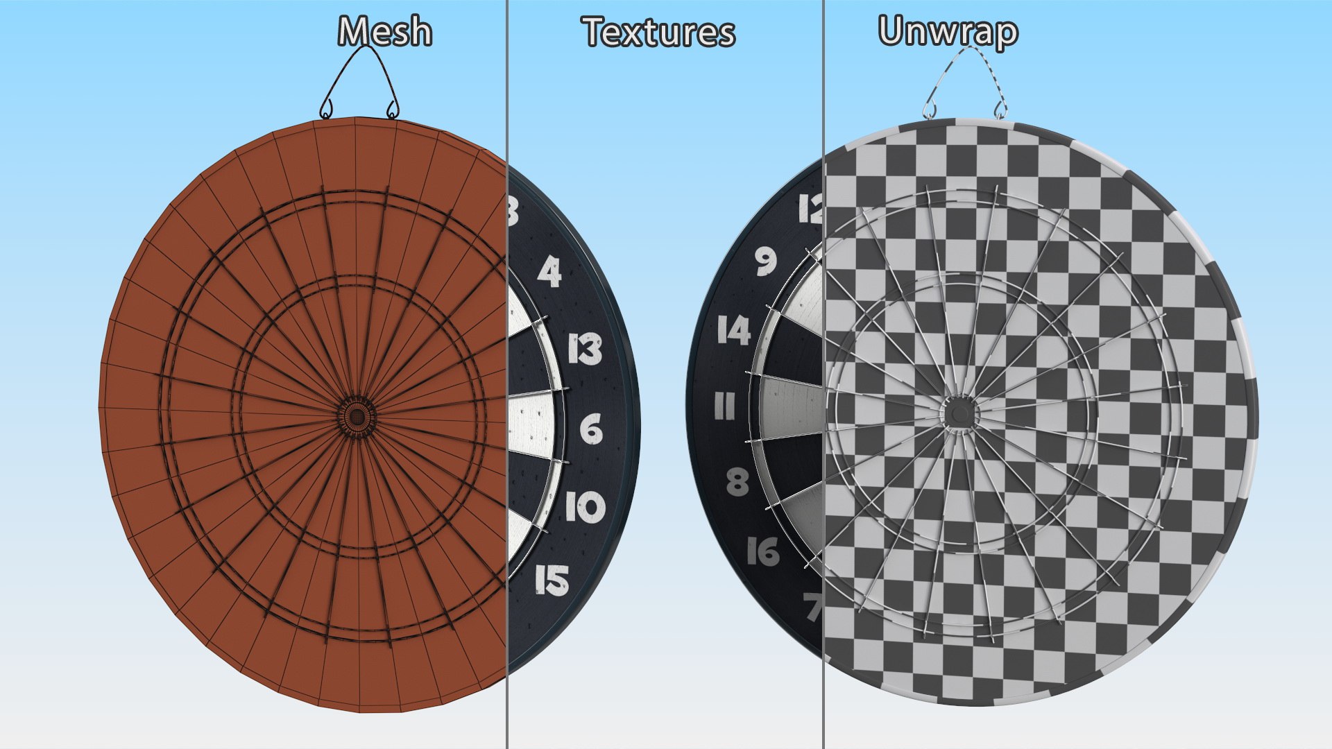 3D Round Dart Board Model - TurboSquid 2174360