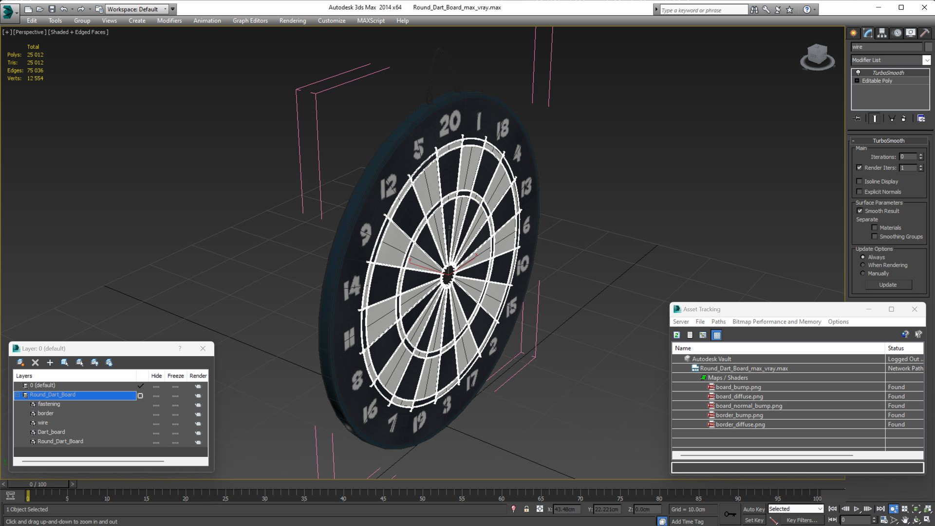 3D Round Dart Board Model - TurboSquid 2174360