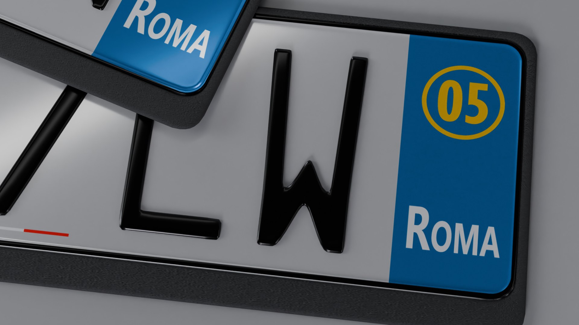 3D Model Customizable Italian License Plate - TurboSquid 2395638