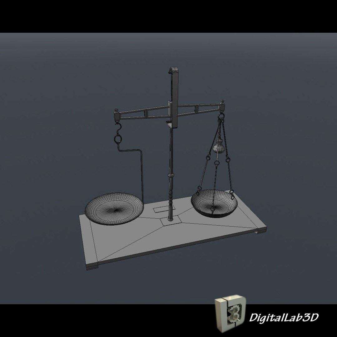 German Waage Weighing Scale 3d Model