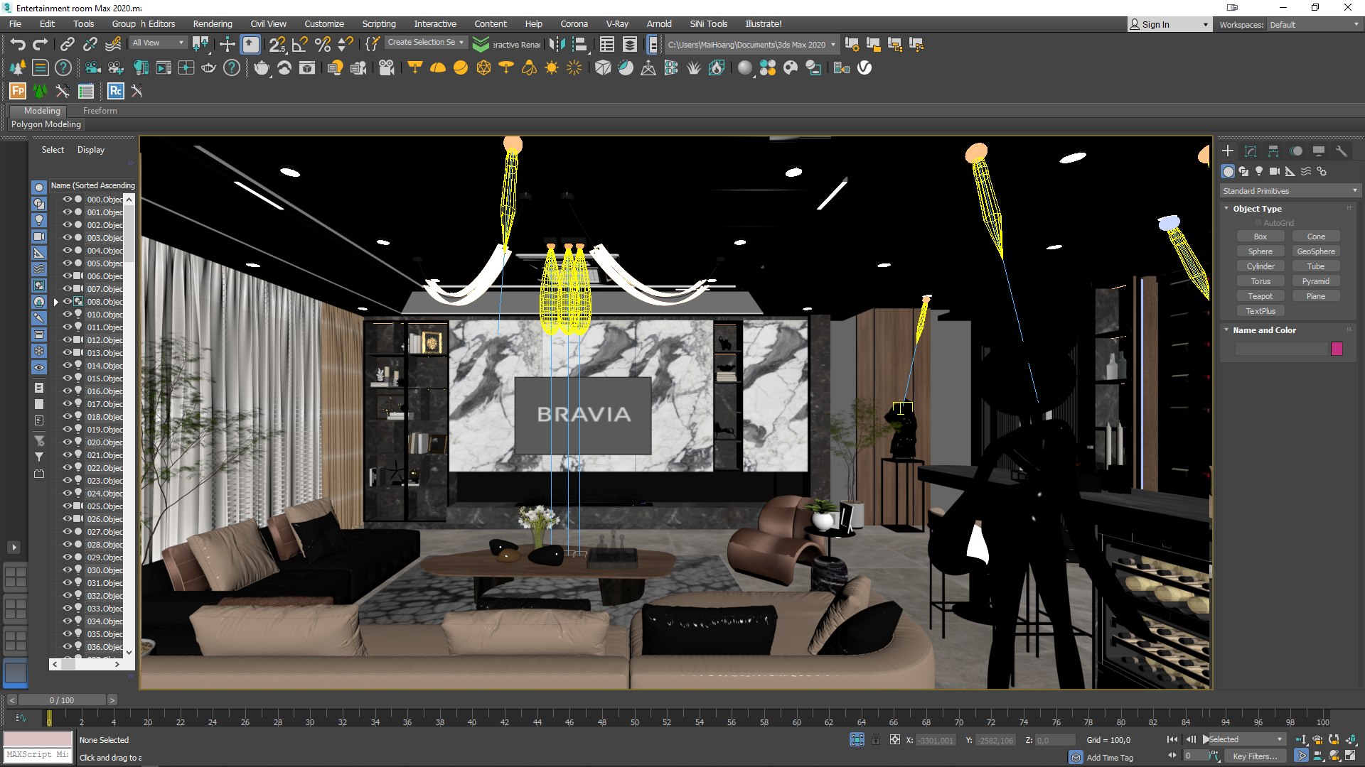 3D Entertainment room 01 - Maiholuxury - MAX FBX OBJ SKP DAE Simlab ...