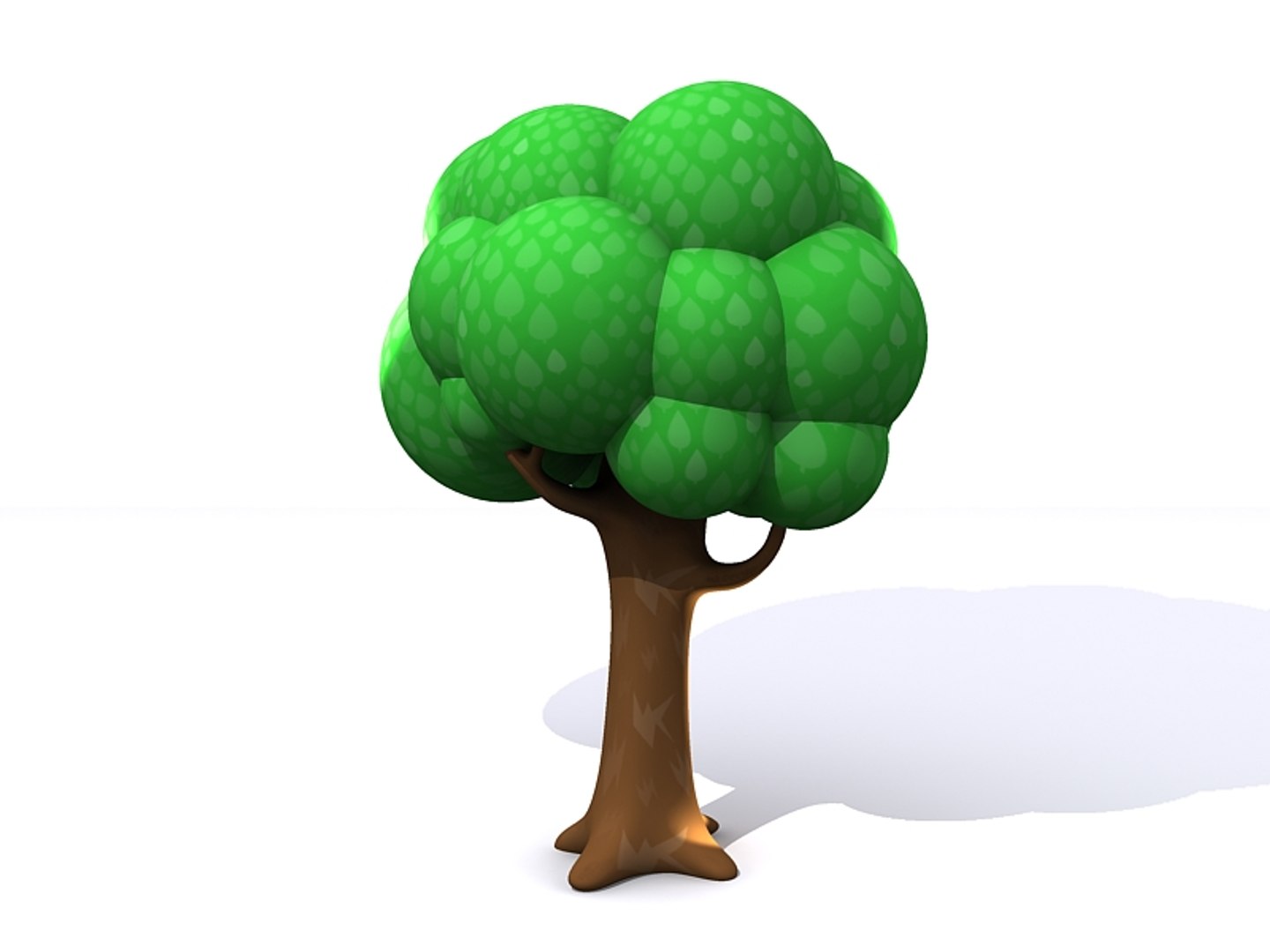 3ds Simple Cartoon Tree Branches