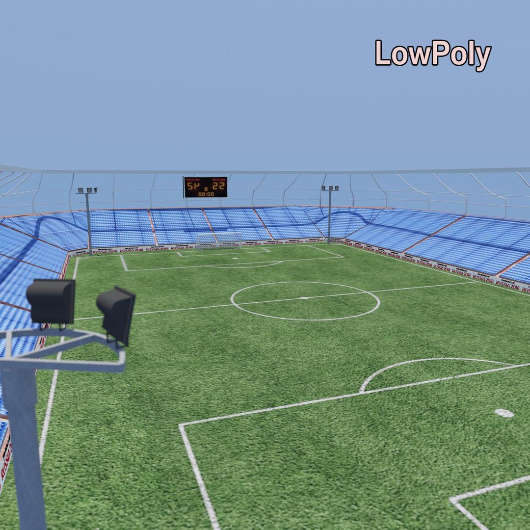 3D Low Poly Soccer Stadium - TurboSquid 1714705