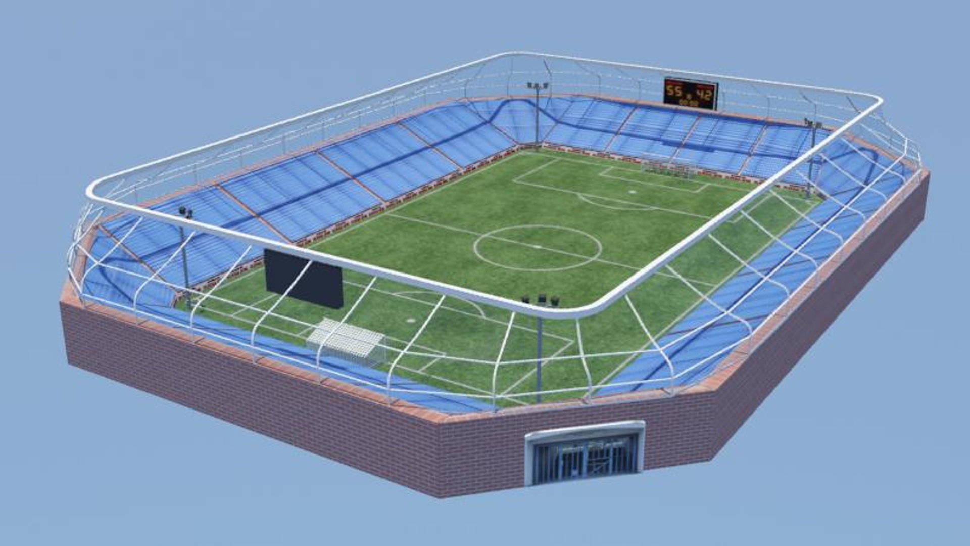 3D low poly soccer stadium - TurboSquid 1714705