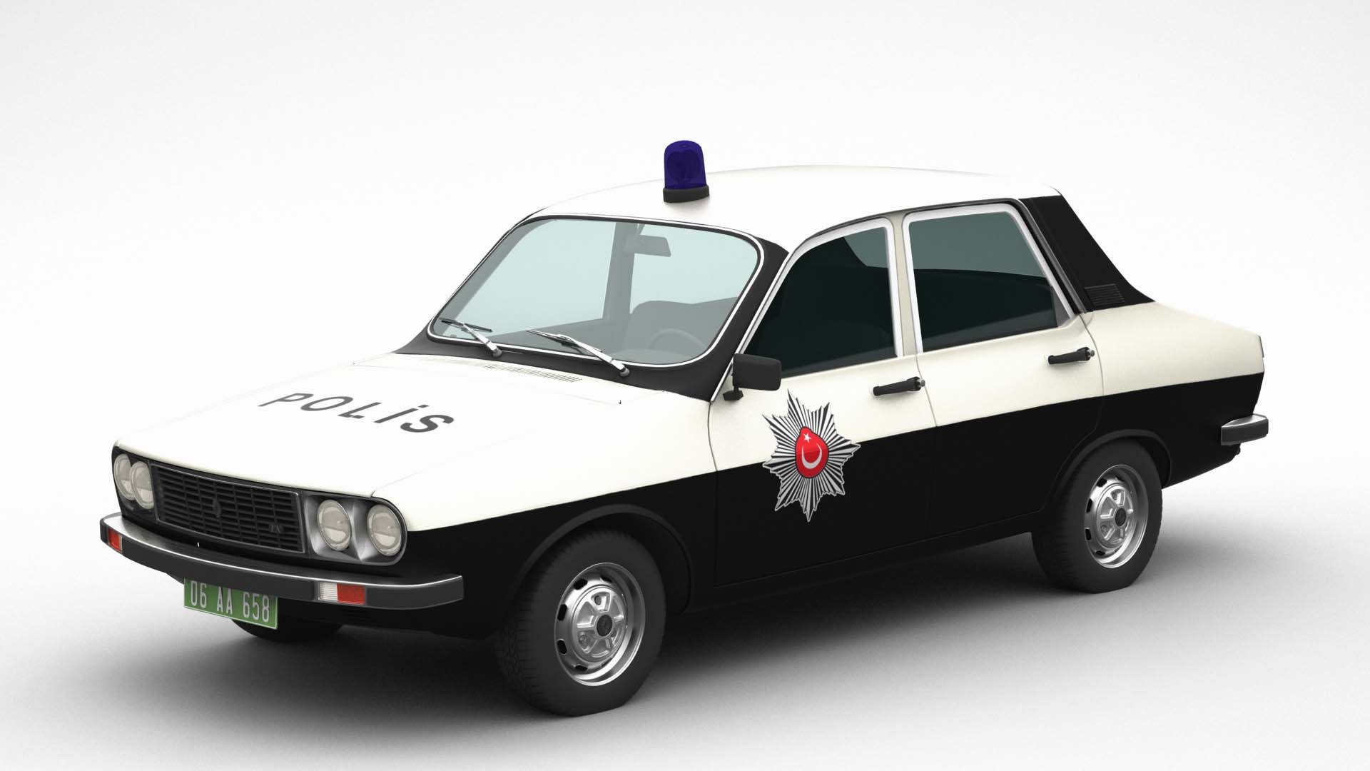 3D Renault 12 TX Police - TurboSquid 2010981